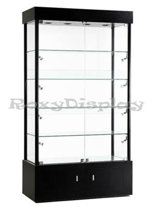 Tower Rectangular Black Display Showcase Store Fixture Assembled W ...