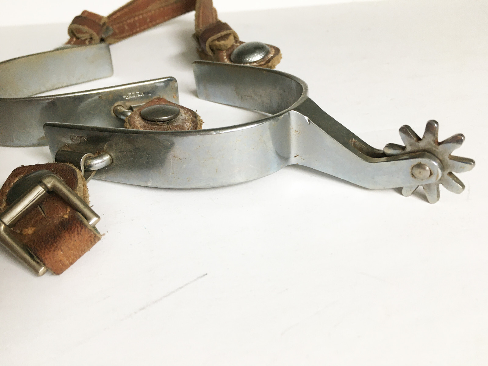 VTG Pair KELLY Cowboy Cowgirl Bronco Bull Riding Spurs 3.5 x 5.75 ...