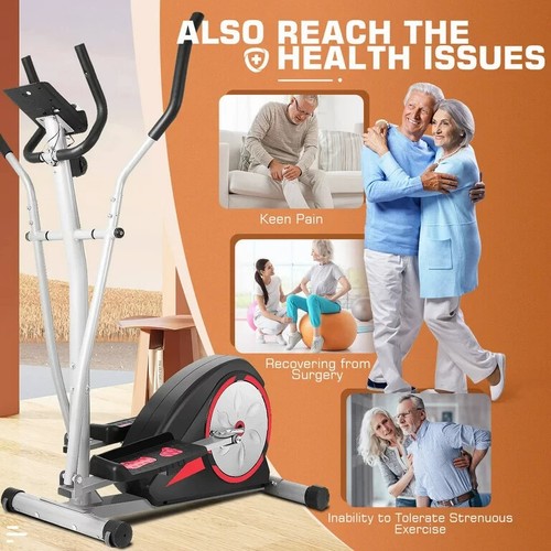 Elliptical Machines Cross Trainer for Home with Pulse Rate Grips & LCD ...