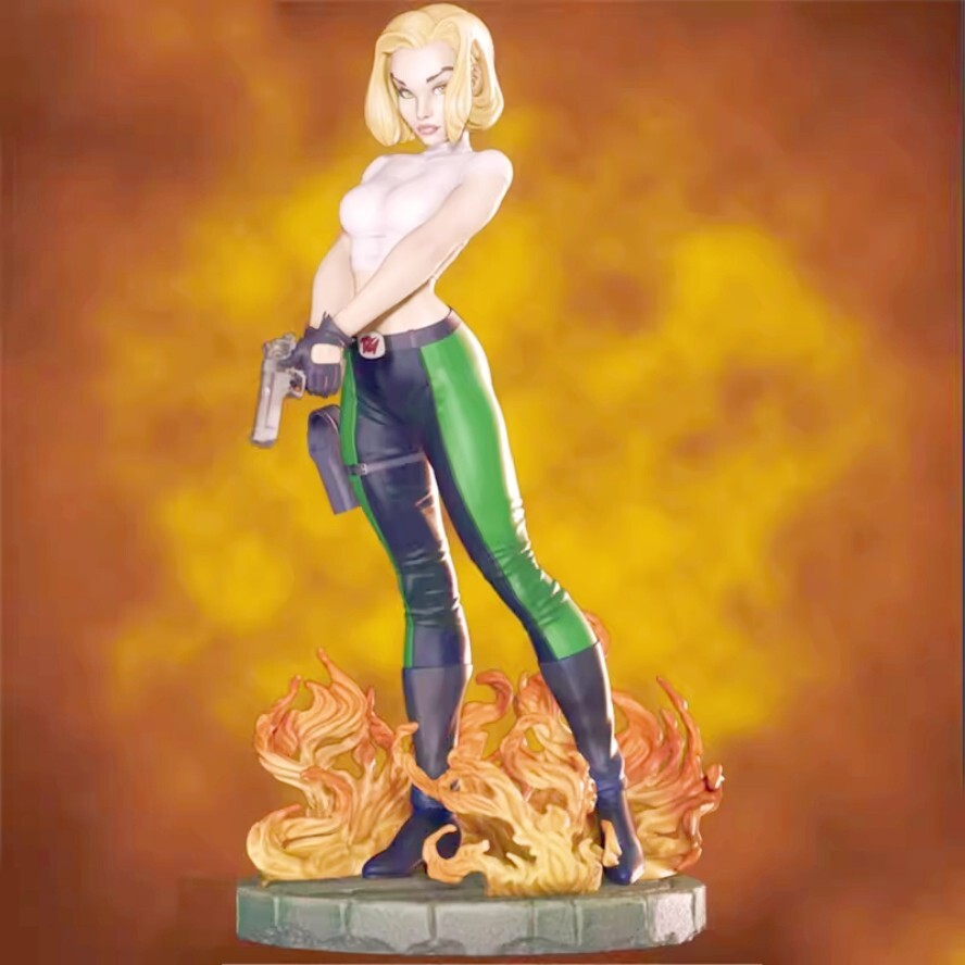 1/18 resin figures model Dangerous Girl Gunner 3D Printing Unassembled ...