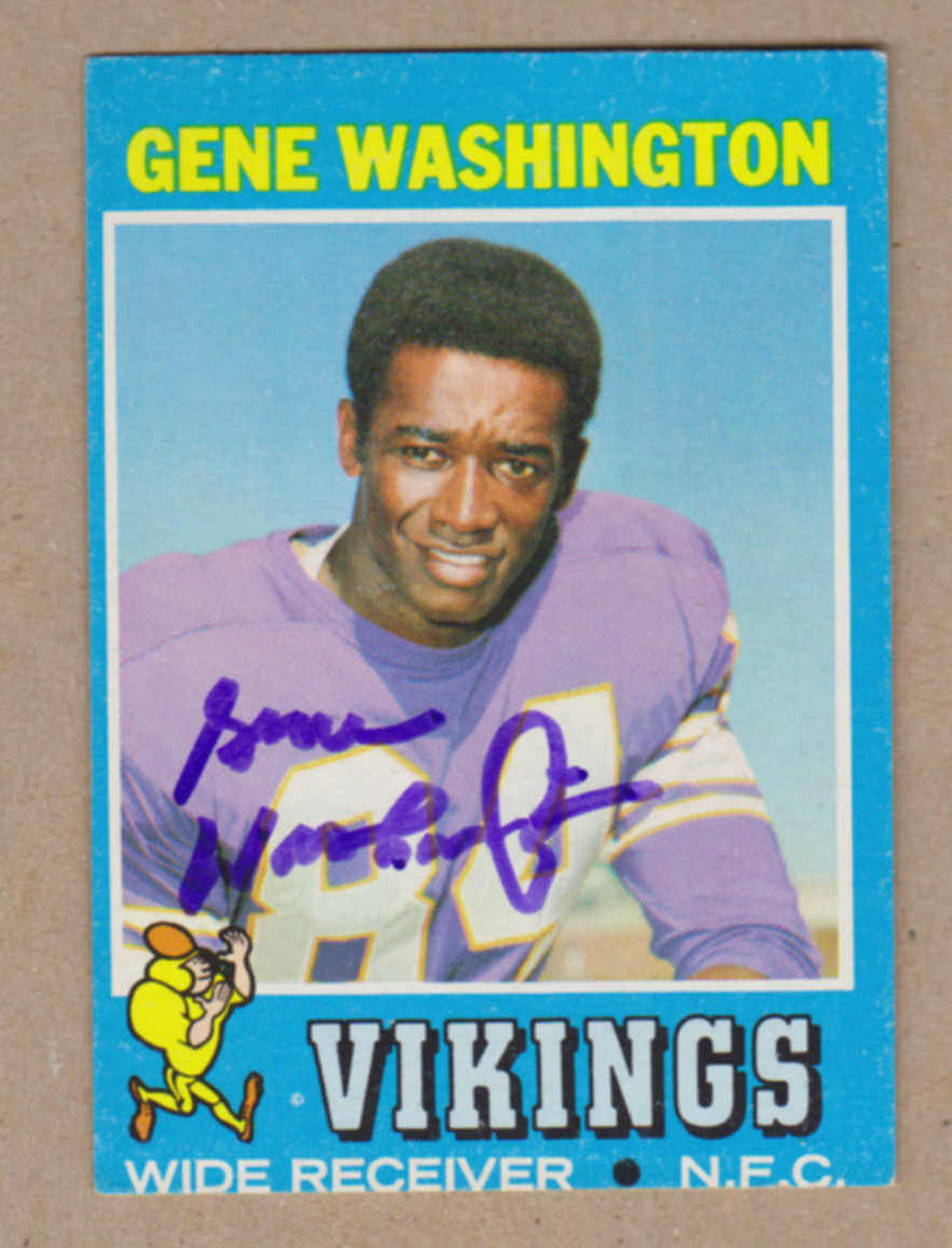 Gene Washington signed 1971 Topps card #130-Minnesota Vikings (CHOF) | eBay