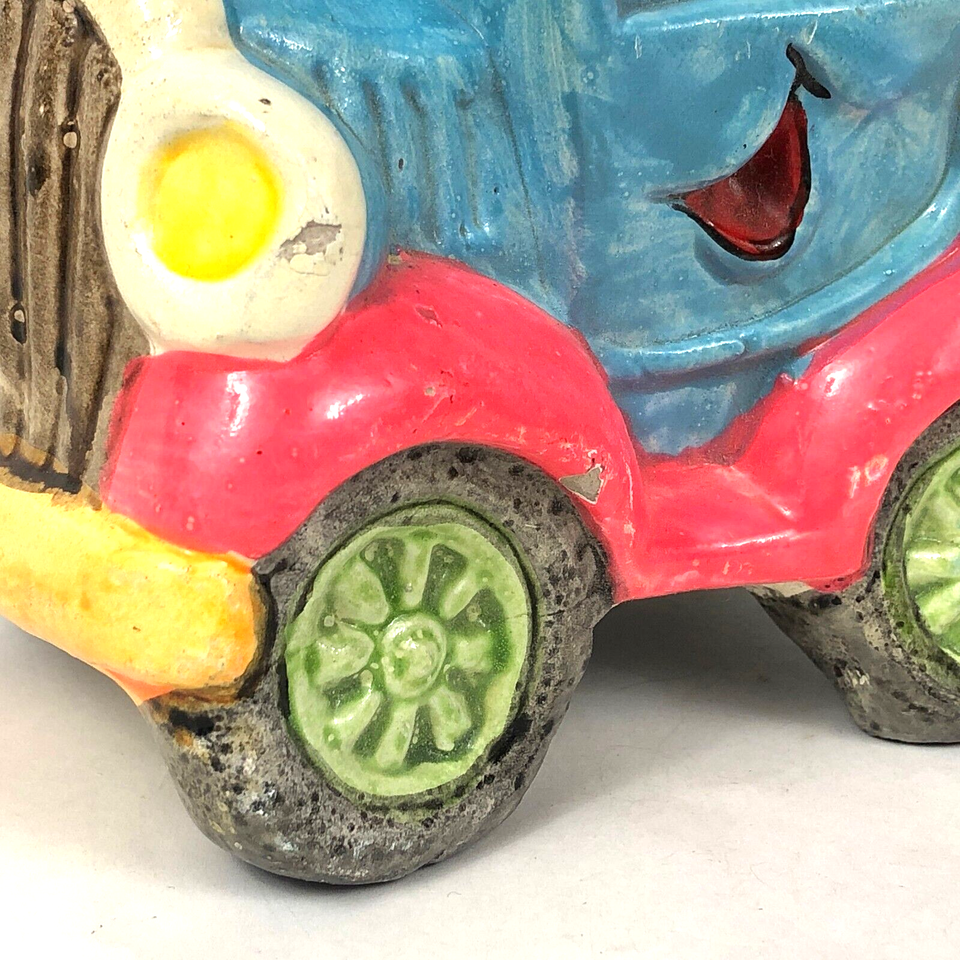 Mid Century Retro Hand Painted Plaster Jalopy Car Automobile Coin Bank ...