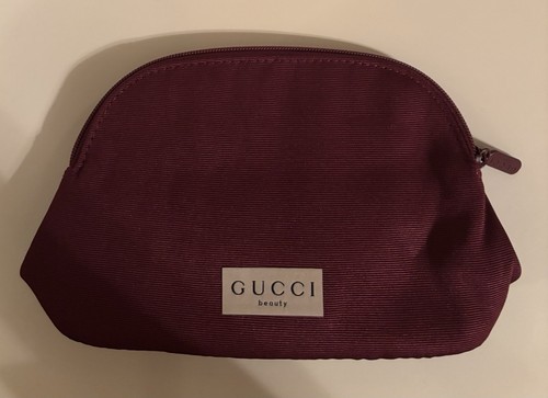 GUCCI BEAUTY Makeup Bag Pouch NEW IN PACKING 7”x5”x2.5” Color Burgundy ...