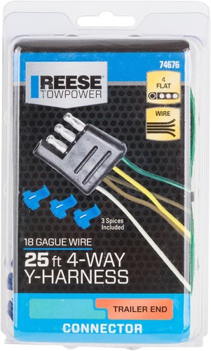 Reese Towpower 74676 25' 4-Way Flat Wishbone Trailer Connector Kit | eBay
