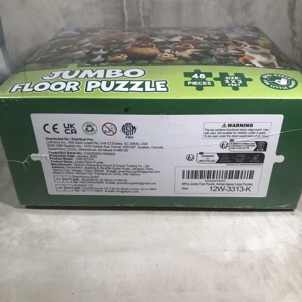 Jumbo Puzzle For Kids 48 Piece 3x2 ft. New Sealed | eBay