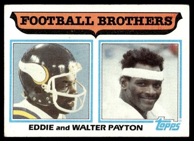 1982 Topps VgEx Eddie Payton/Walter Payton Minnesota Vikings/Chicago ...