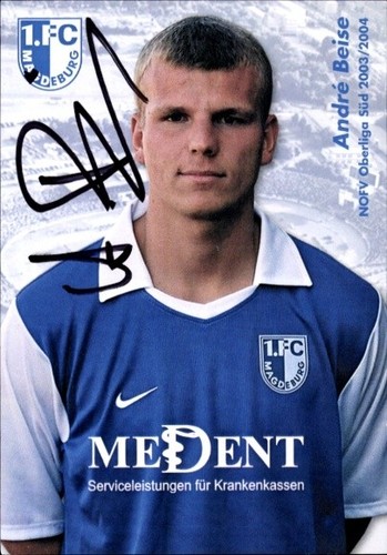 Autogrammkarte Fußballer André Beise, 1. FC Magdeburg, Autogramm ...
