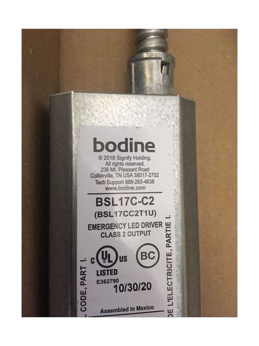 Bodine BSL17C-C2 Emergency LED Driver 120-277 Volt AC Input 15-50 Volt ...