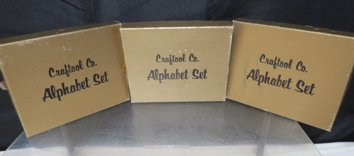 3 Craftool Co. Leather Alphabet Stamp Tool Sets #8130, 8134, 8137 w ...