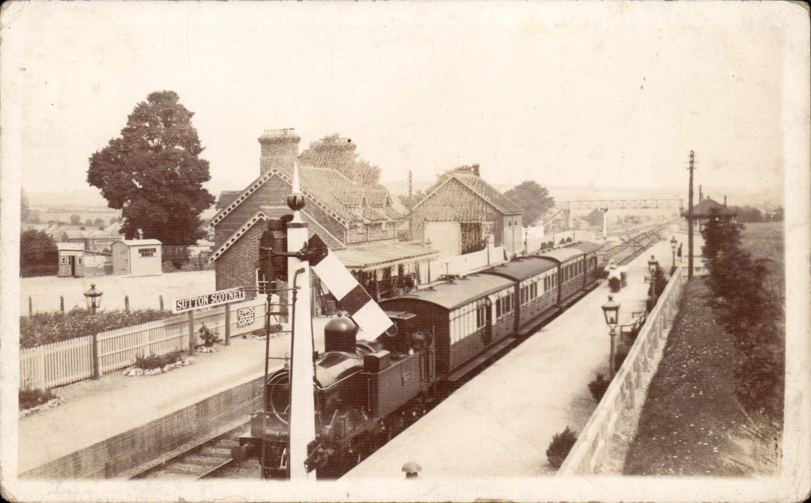 Sutton Scotney near Micheldever & Winchester. Railway Station by E ...