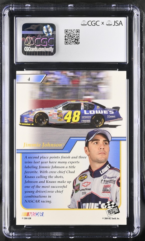 2004 Press Pass Premium #4 Jimmie Johnson Autograph CGC AU x JSA 9 | eBay