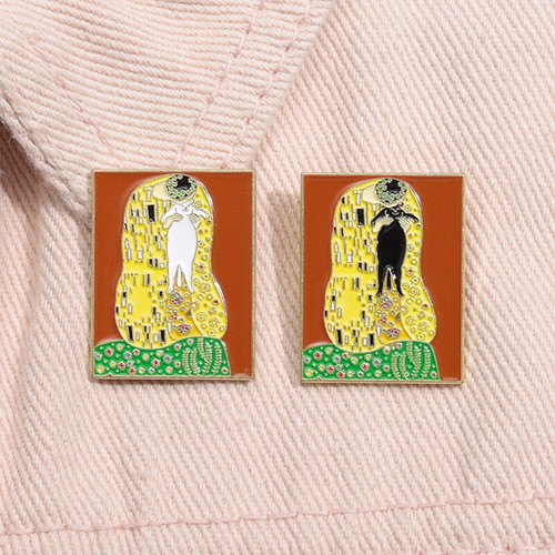 Painting Enamel Pins Love Art Painting Brooches Lapel Badge Hat Pin ...