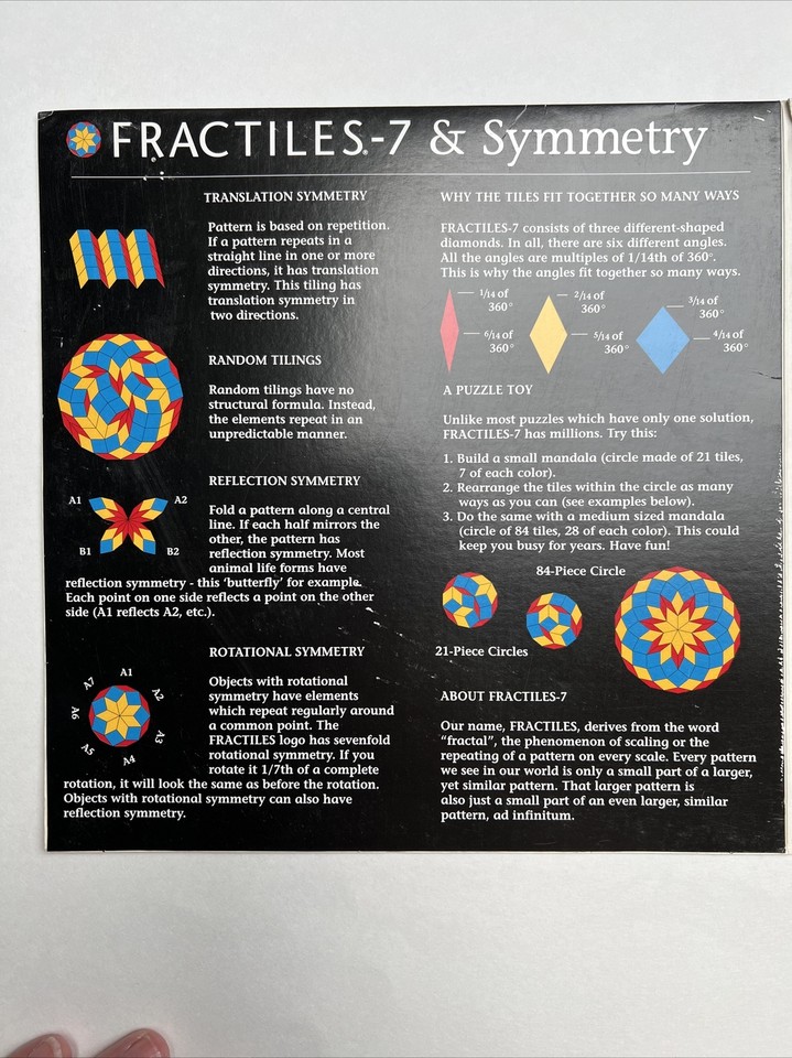 Fractiles 7 Magnetic Tile Toy Math Pattern Parent's Choice Award Travel ...