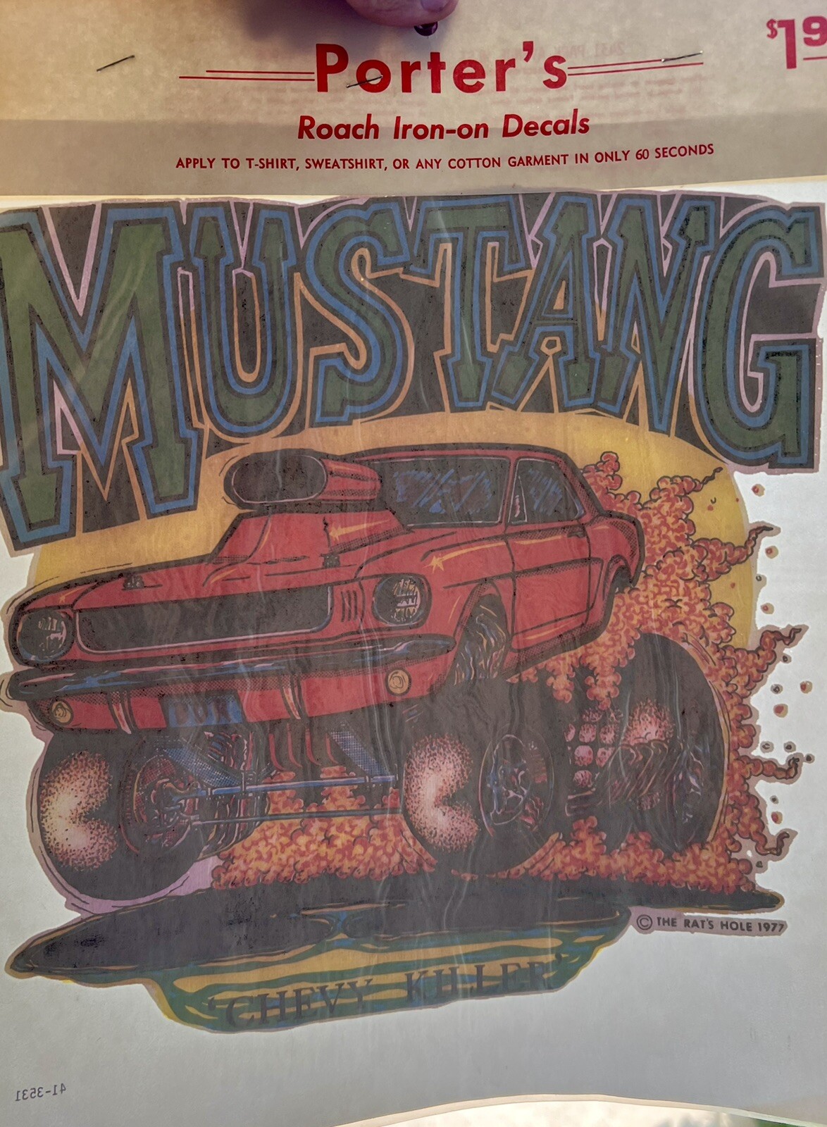 NOS Vintage 1977 Roach Ford Mustang Chevy Killer Iron… - Gem