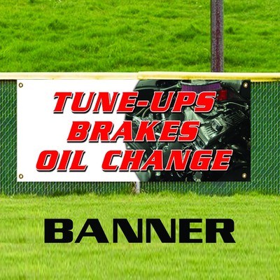 Tune-Ups Brakes Oil Change Banner Car Auto A/C Muffler Tire Repair Shop ...