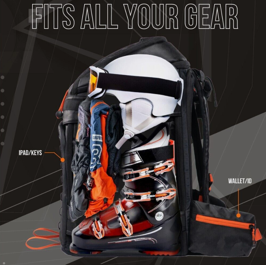 Sklon Ski and Snowboard Boot Bag Backpack - 55 - 65 Liter Expansion ...