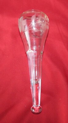 ANTIQUE CUT GLASS AUTOMOBILE CAR BUD VASE 7.5" FLOWER DESIGN | eBay