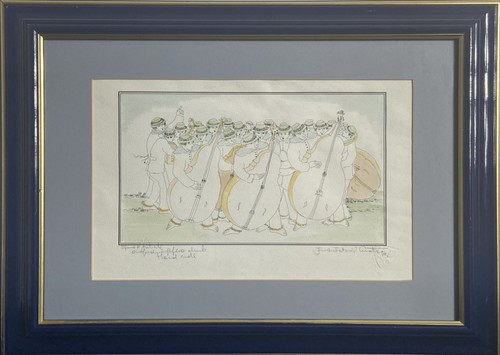 Ivan Lackovic Croata - Framed Pencil Signed & Hand Colored Musician ...