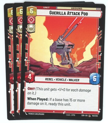 x3 Guerilla Attack Pod - Spark of Rebellion (SOR) - Star Wars Unlimited ...
