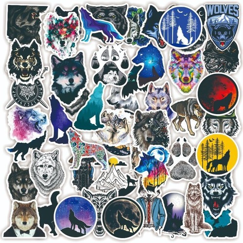 50pcs WOLF Stickers, Water Bottle Laptop No Residue Stickers, #096 | eBay