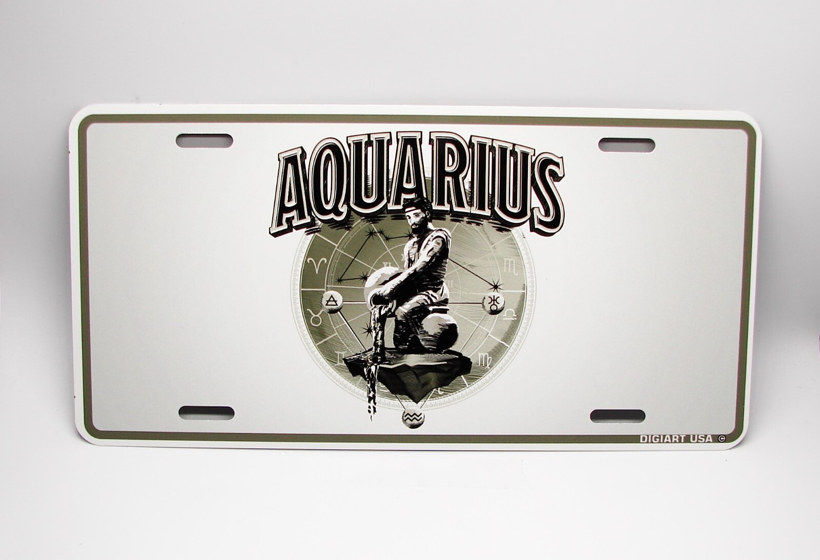 ZODIAC AQUARIUS METAL LICENSE PLATE, HOROSCOPE ASTROLOGY CAR LICENSE ...