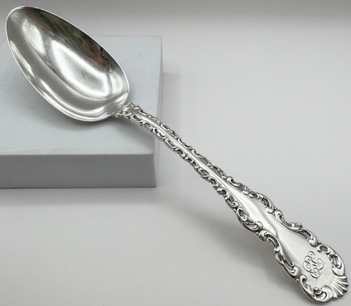 WHITING STERLING SILVER ANTIQUE SERVING SPOON IN LOUIS XV (1891 ...