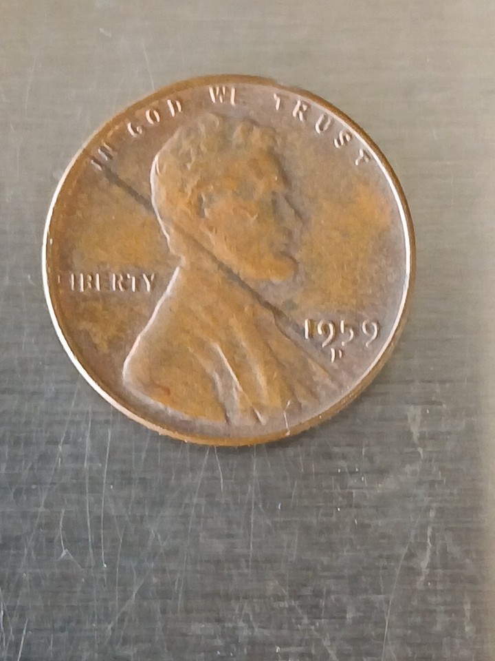 1959-D Penny Oil Line Mint Error 3.11 Grams | eBay