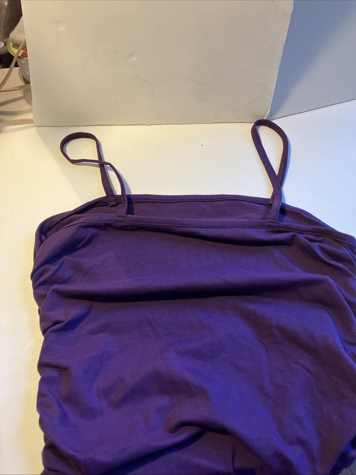NWT Purple polyester baloney skin bodyCon dress w shirring mini SEXY ...