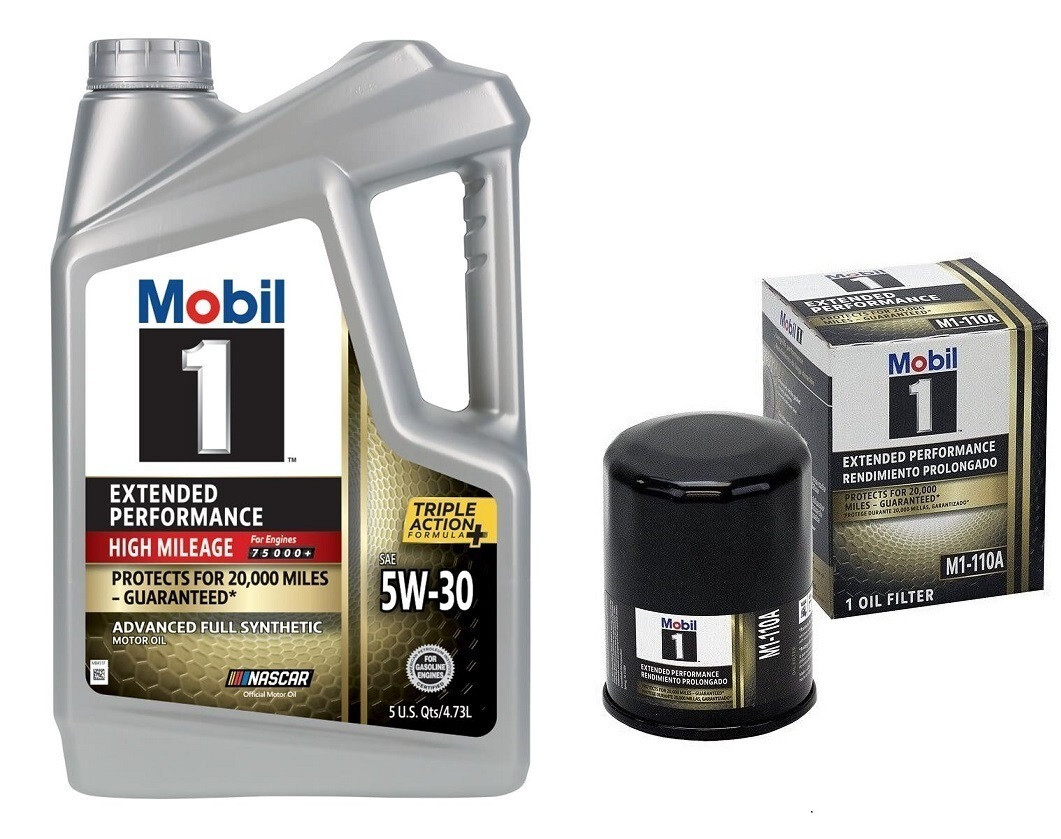 Mobil1 M1-110A Engine Oil Filter & 5 Quarts Mobil1 5W30 Full Syn. H/M ...