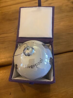 Liverpool Christmas Bauble Glass Handpainted In Opaque | eBay UK