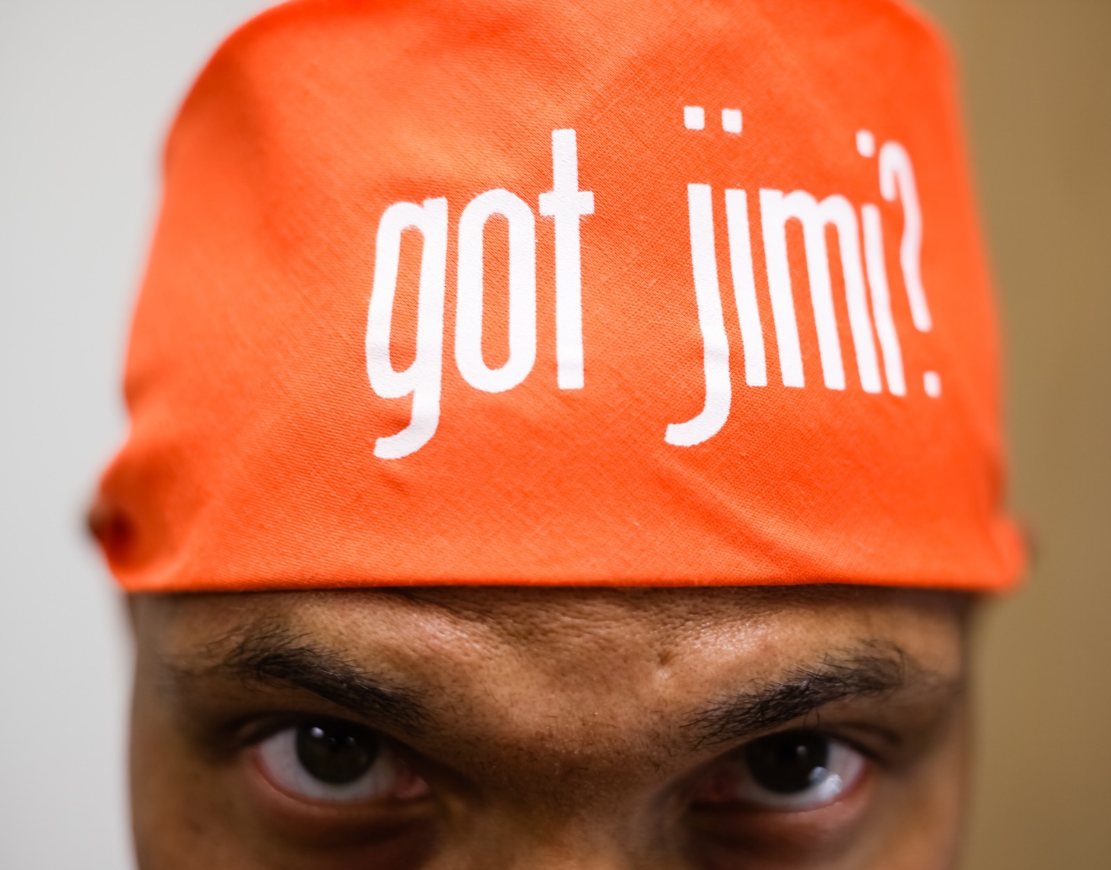 Jimi Hendrix "Got Jimi?" Orange Head Band Woodstock Rock and Roll ...