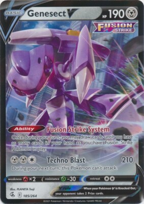 Holo Genesect V 185/264 Ultra Rare Fusion Strike Pokemon TCG | eBay