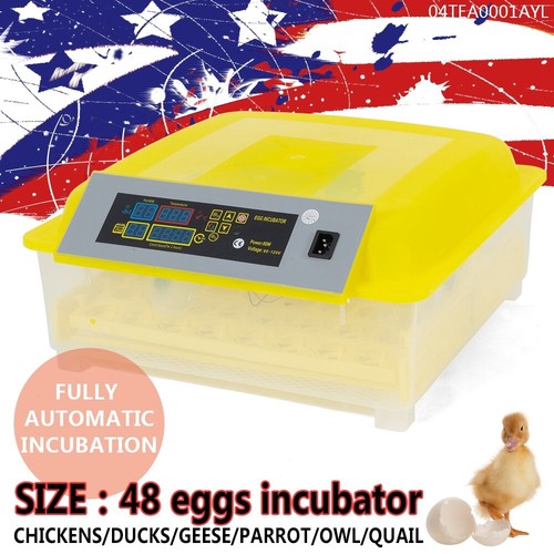 48 Digital Egg Incubator Hatcher Automatic Egg Turning Temperature ...