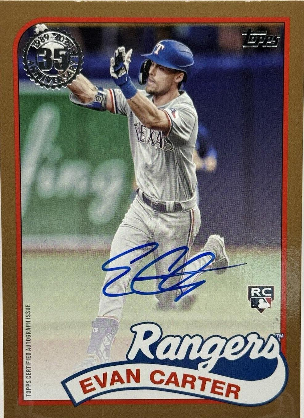 2024 Topps Series 2 - 1989 Topps Baseball Autographs Evan Carter #89BA2 ...