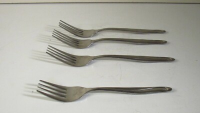 FOUR FORKS AMC AMCREST LUCERNE GLOSSY STAINLESS FLATWARE JAPAN | eBay