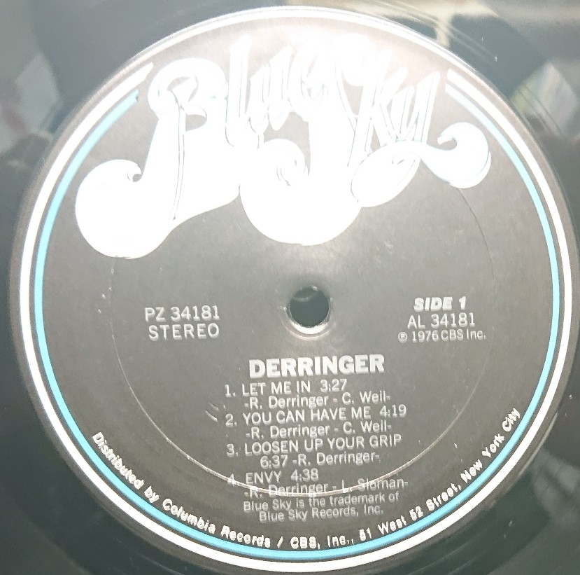 Derringer/Derringer'1976Usa Blue Sky | eBay