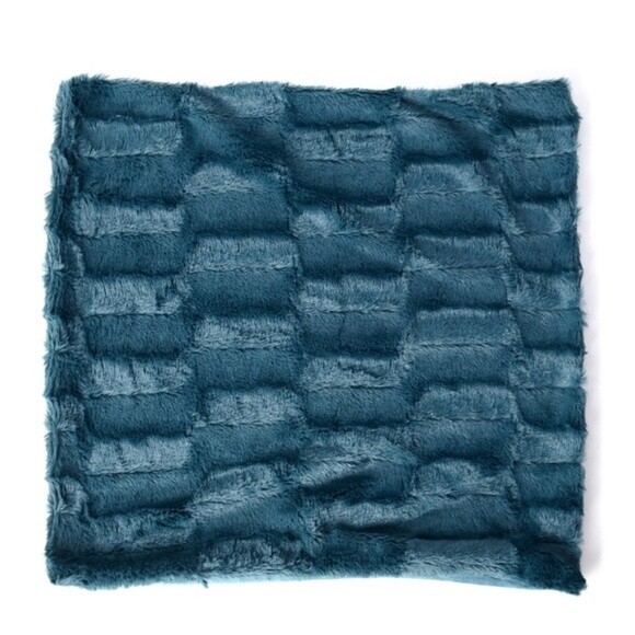 Cushion Covers Teal Reversible Faux Fur Plush (2) Piece Teal 18 X 18 | eBay