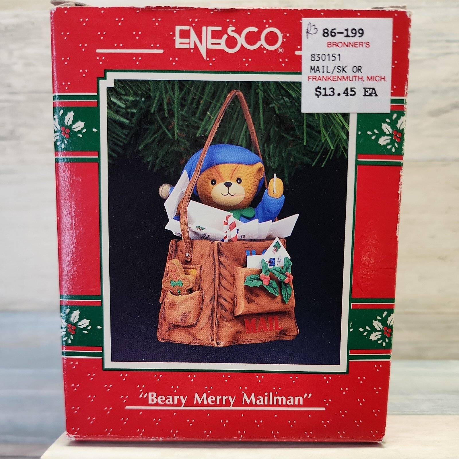 Enesco: Beary Merry Mailman - 860151 - Treasury of Christmas Ornament ...