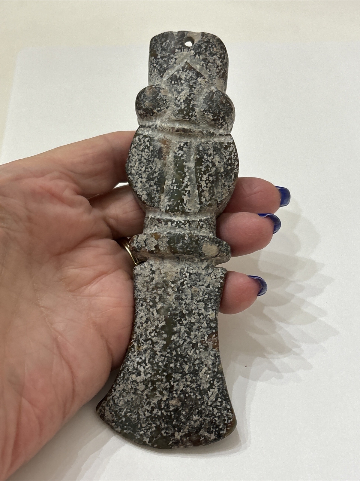 Large Ancient China Hand Carved Jade Stone Scarab Axe / Spear | eBay