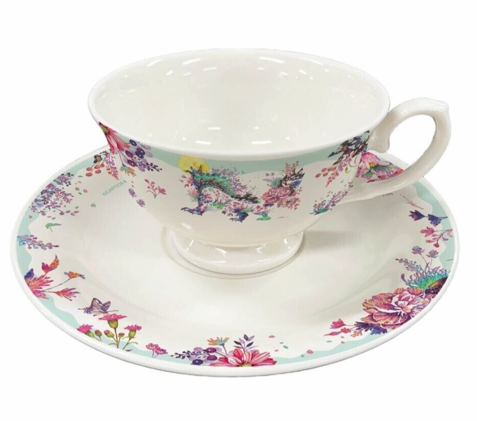 Set of 2 Monster Hunter Cup & Saucer Zinogre & Nargacuga/Felyne ...