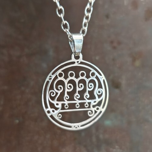 Paimon Pendant Necklace Steel Sigil of Goetia Demon King of Hell Key of ...