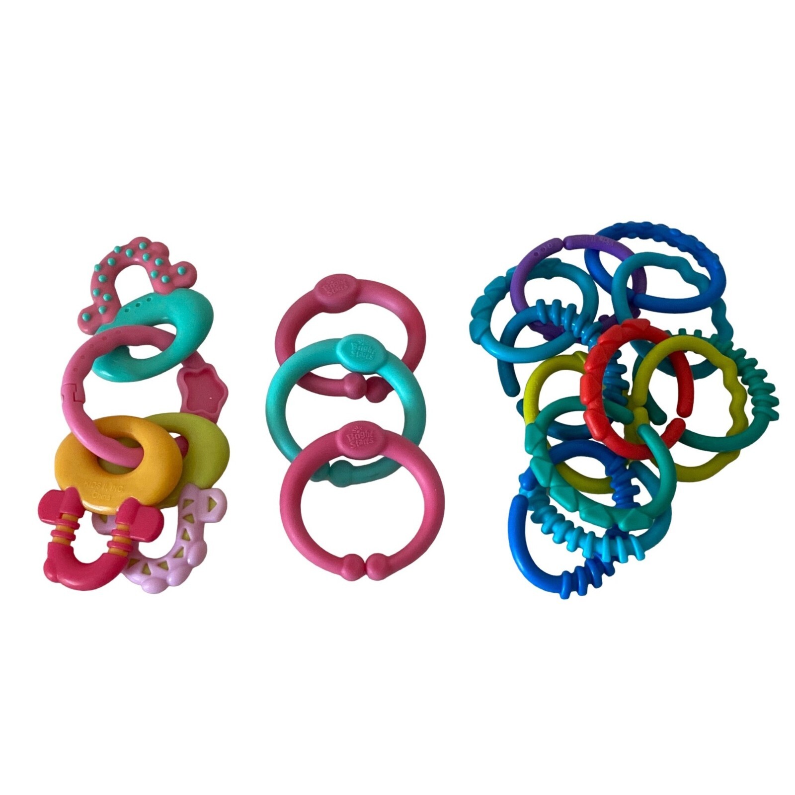 baby key teether rings chain links Colorful bright starts kids ll Lot ...