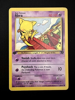 Abra - 49/82 - 1st Edition Common - Team Rocket - Pokémon TCG - NM | eBay