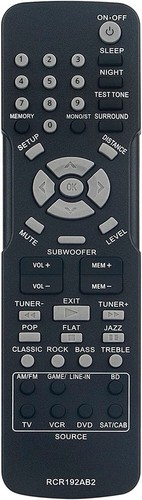 Remote Control for RCA DVD Home Theater System RCR192AB1 RT2760 ...