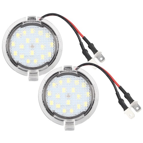 ・1 Pair White LED Bright Car Rear View Mirror Puddle Lights For Mustang ...