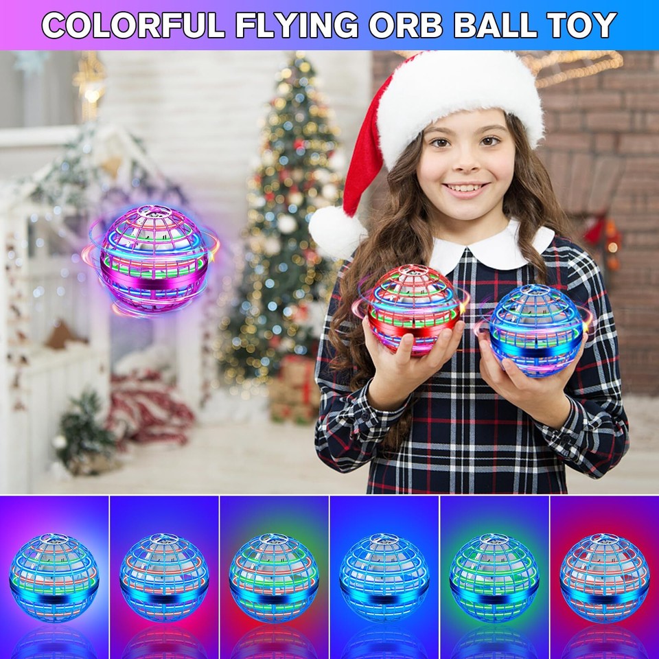 Flying Orb Ball 2 Pack,Magic Hand Controlled Mini Drone Fly Orb Hover ...
