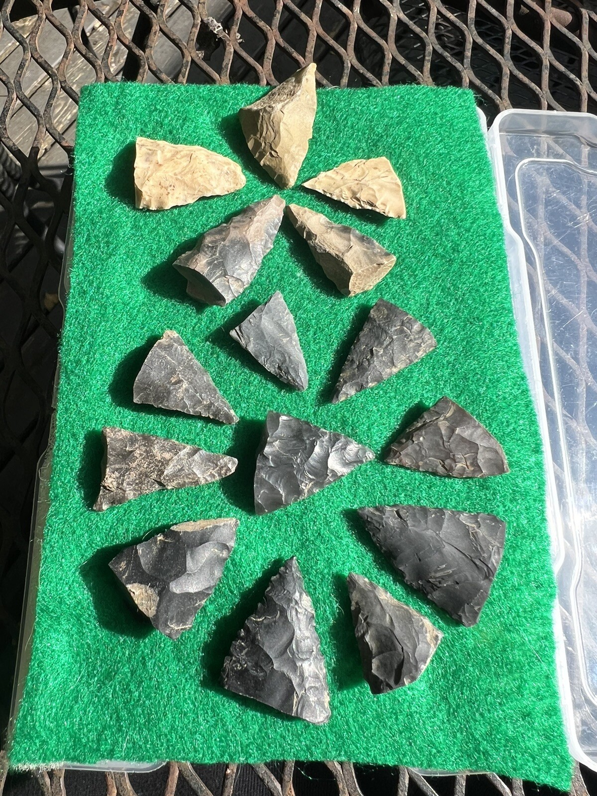 (15) Group Of Paleo Colorful Clovis tools Arrowheads Lots Authentic ...