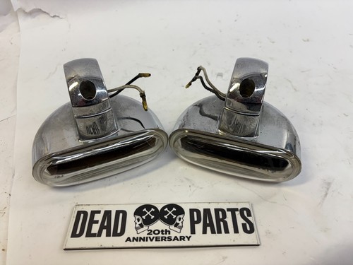 Harley chrome engine guard passing lamp spot driving lights | eBay