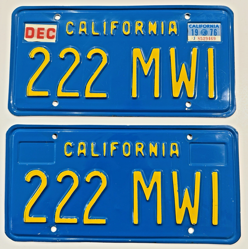 1976 California License Plates DMV 1976 Chevrolet Corvette | eBay