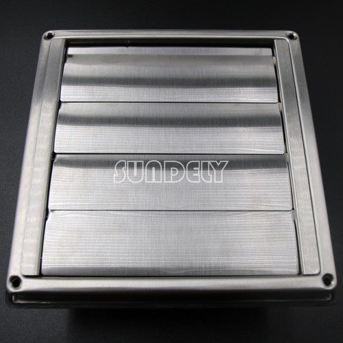 5" Stainless Steel Square Air Vent Grill 125 mm -Extractor- Wall Vent ...